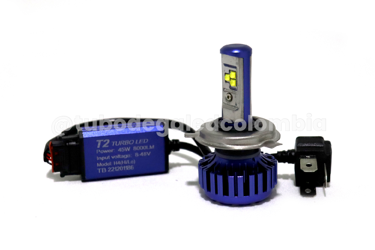 Bombillo TURBO LED H4 - 8000 Lúmenes (Reales - Alta Potencia) - Altas ...