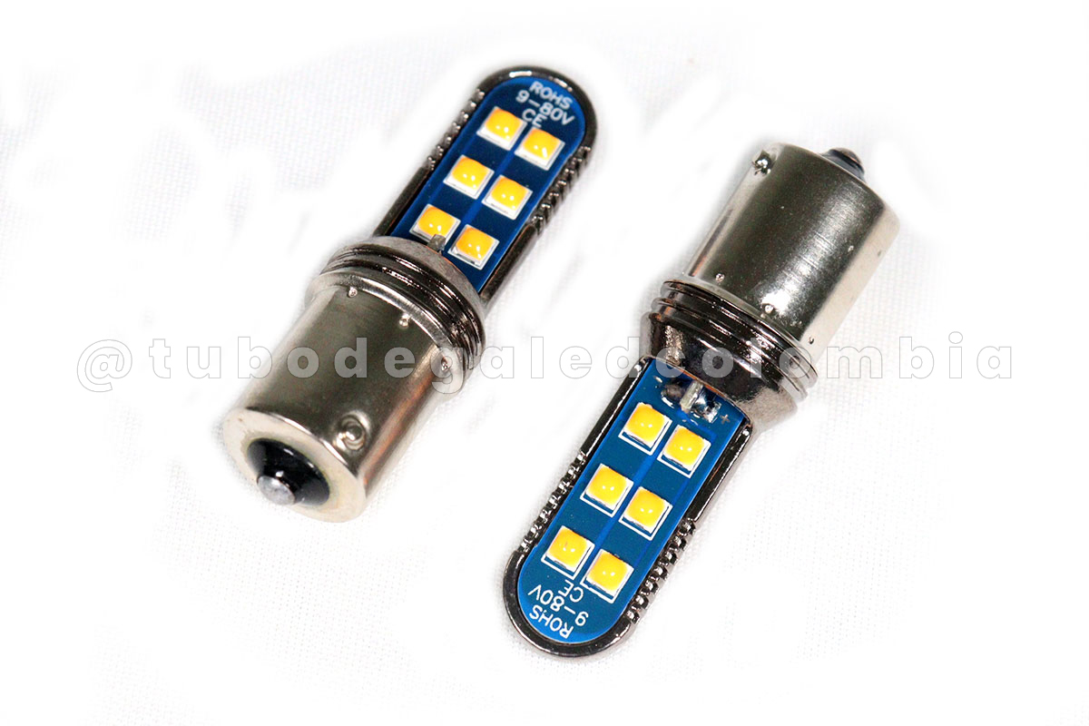 Bombillo LED de direccional amarillo 12 led - Tu Bodega Led Colombia